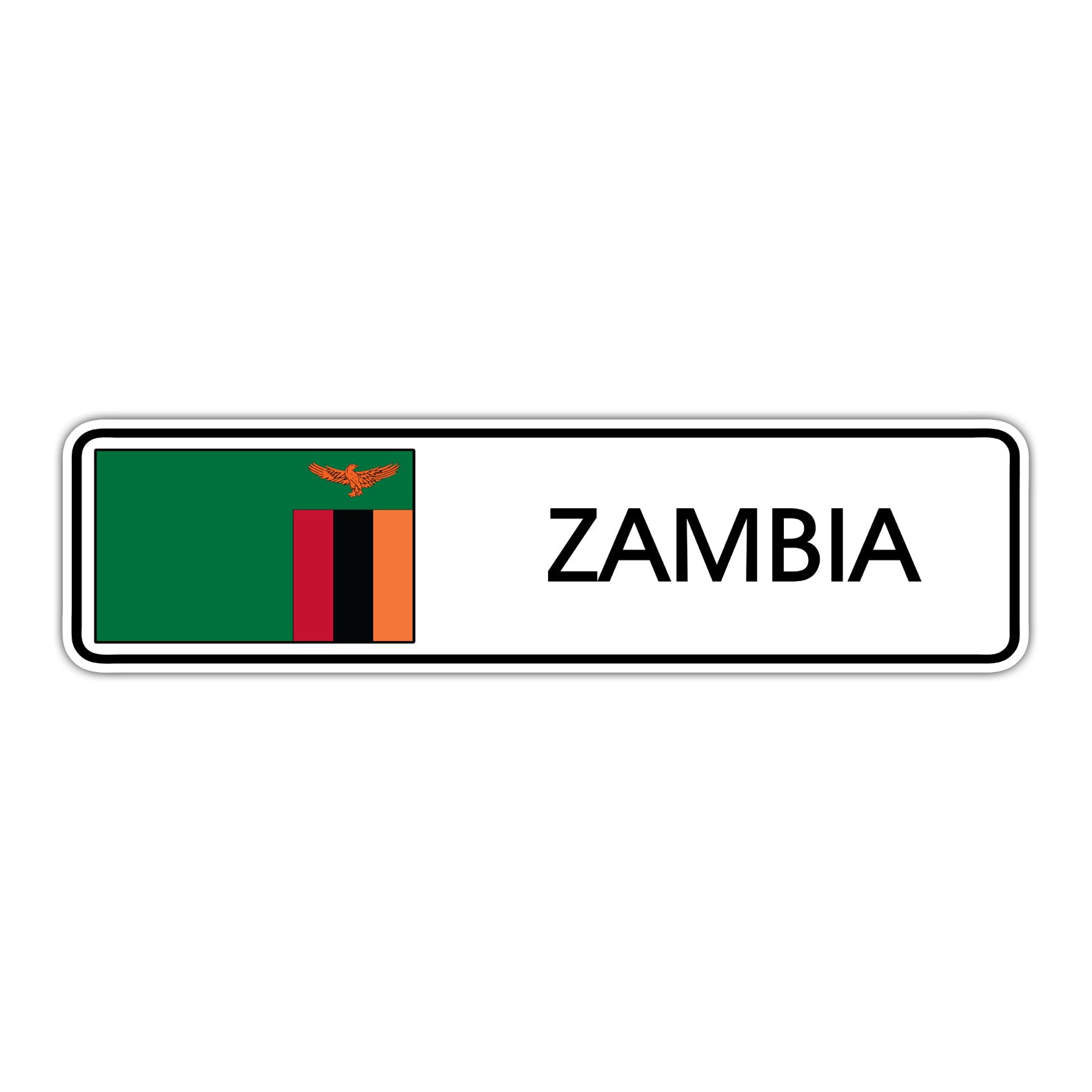 Zambia Country Flag Aluminum Street Sign – Sign Fever