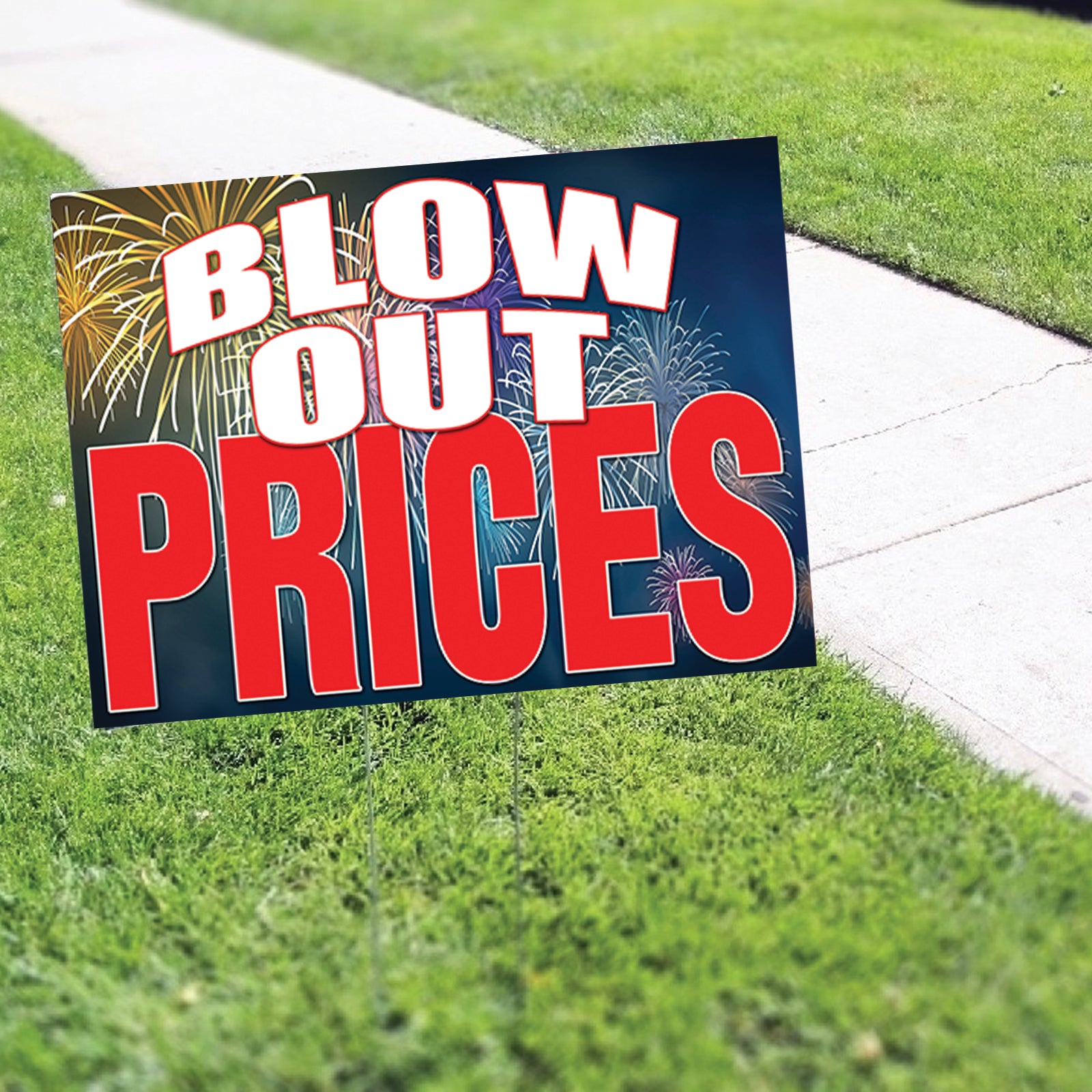 Blow Out Prices Coroplast Yard Sign – Sign Fever