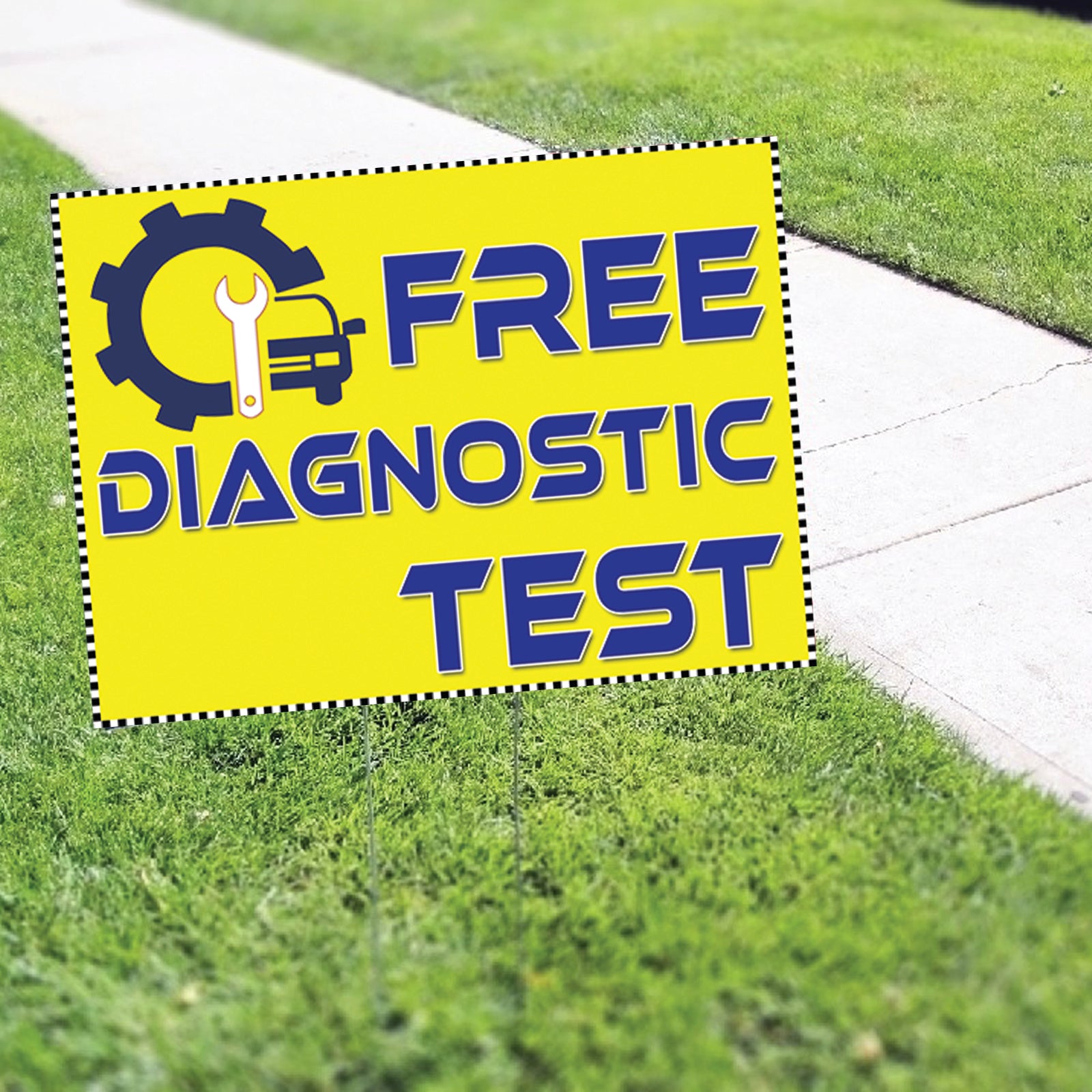 Free Diagnostics Test Coroplast Yard Sign - Sign Fever