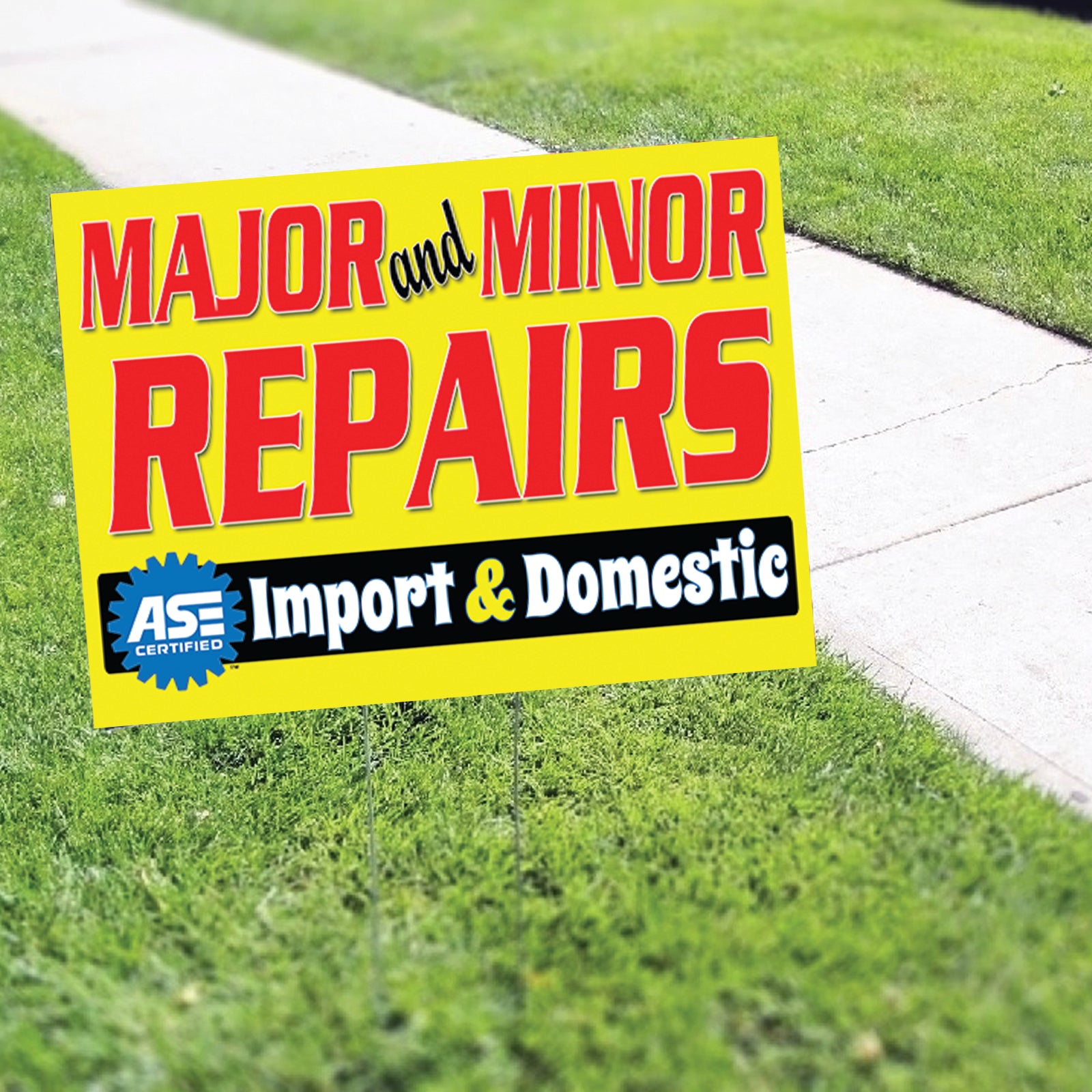 Major And Minor Repair Coroplast Yard Sign - Sign Fever