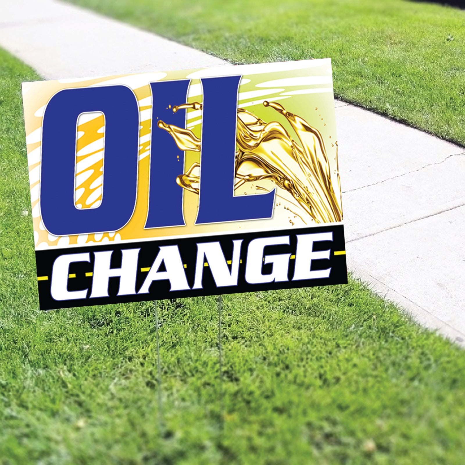 Oil Change Coroplast Yard Sign - Sign Fever