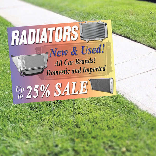 Radiators New & Used Sale Coroplast Yard Sign - Sign Fever