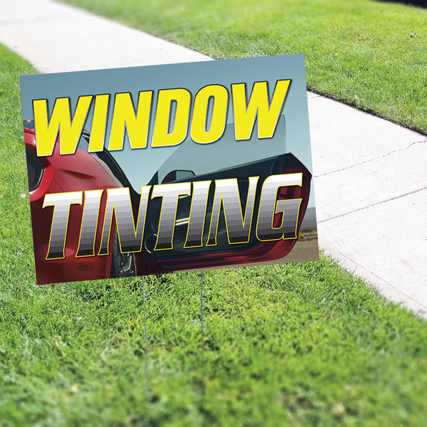 Window Tinting Coroplast Yard Sign - Sign Fever