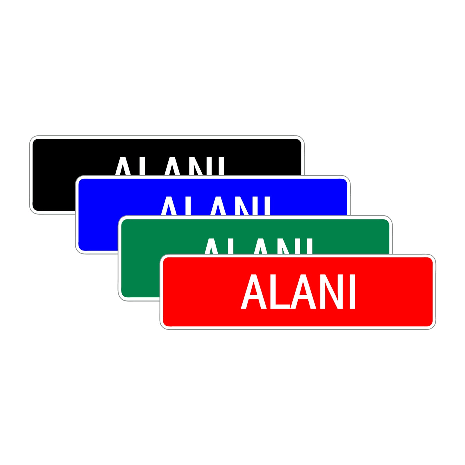 Alani Street Sign Children Name Room Plate – Sign Fever