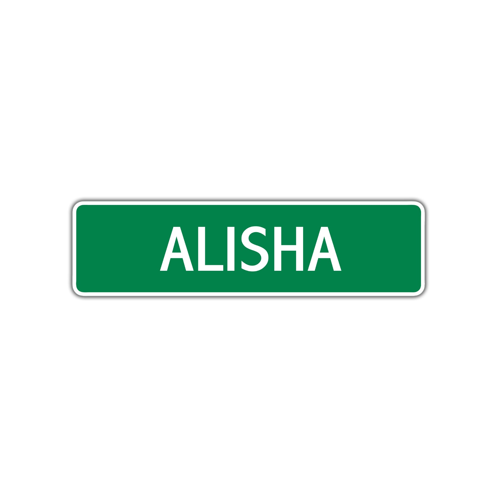Alisha Street Sign Children Name Room Plate – Sign Fever