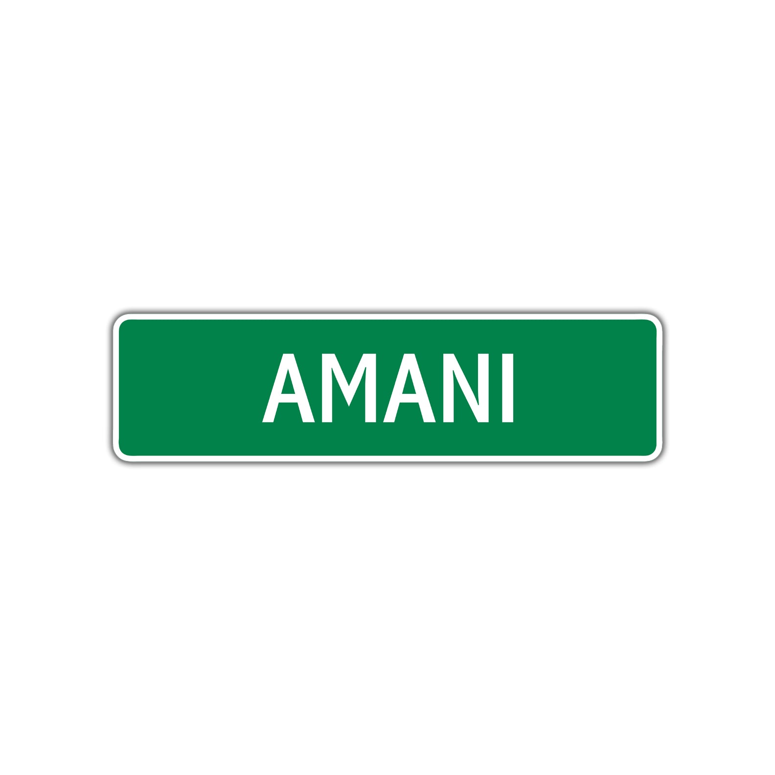 Amani Street Sign Children Name Room Plate – Sign Fever