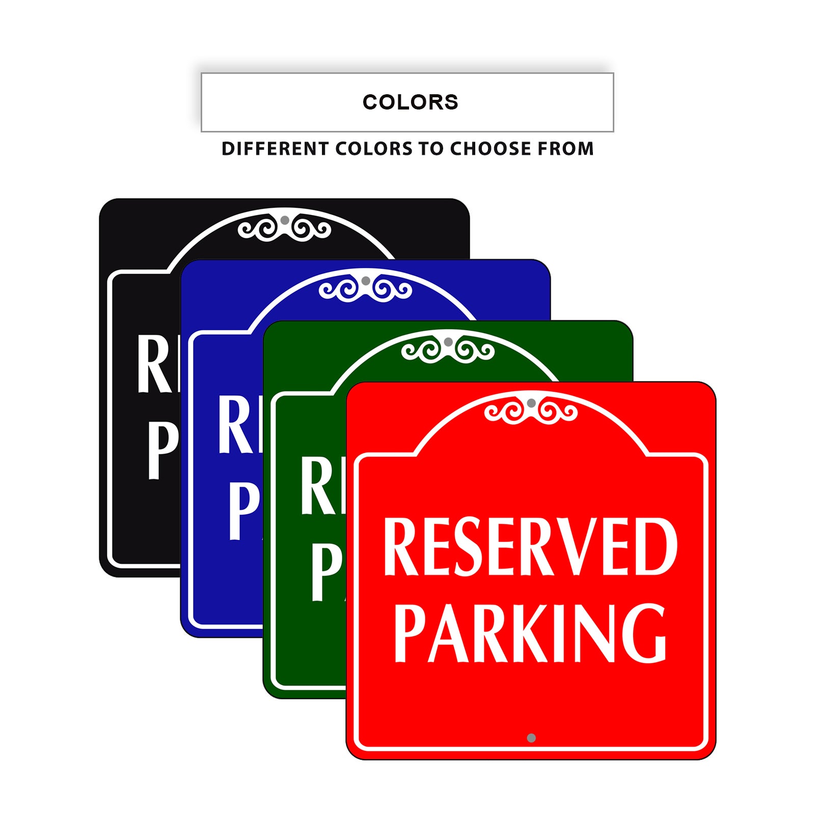 Reserved Parking Square Aluminum Metal Sign – Sign Fever