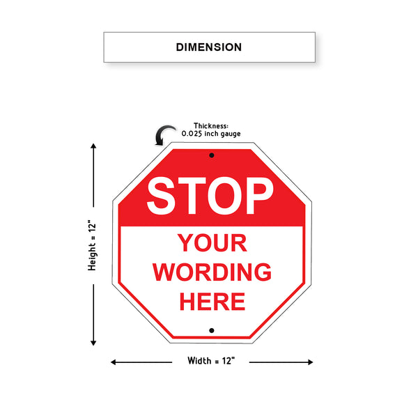 Stop Your Wording Here Sign - Sign Fever