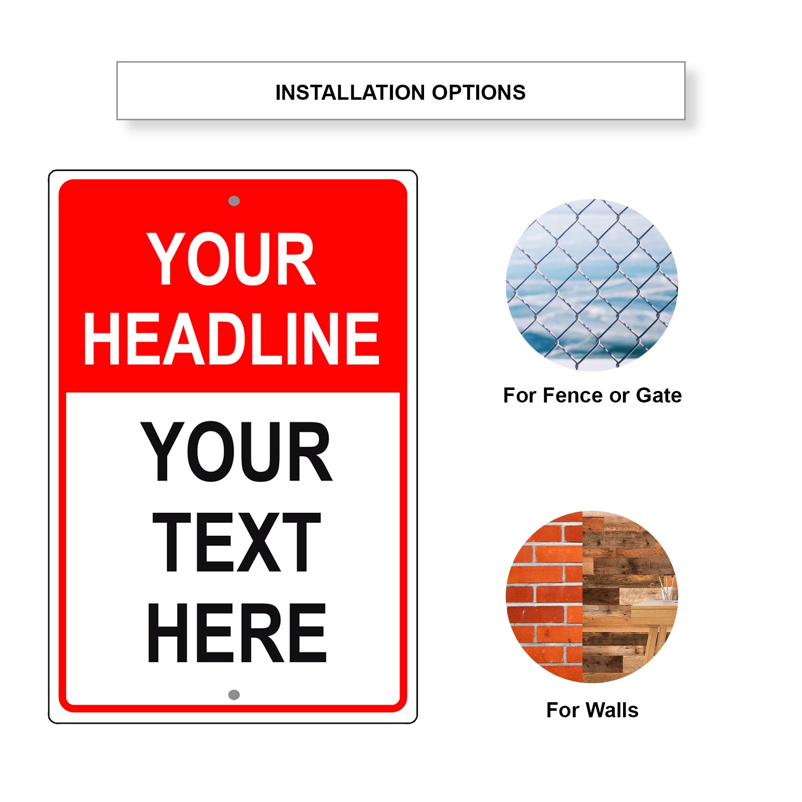 Your Headline Your Text Here Sign – Sign Fever