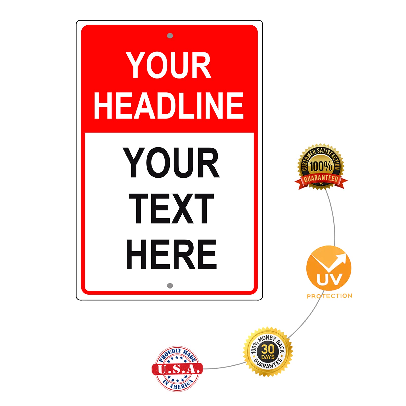 Your Headline Your Text Here Sign - Sign Fever