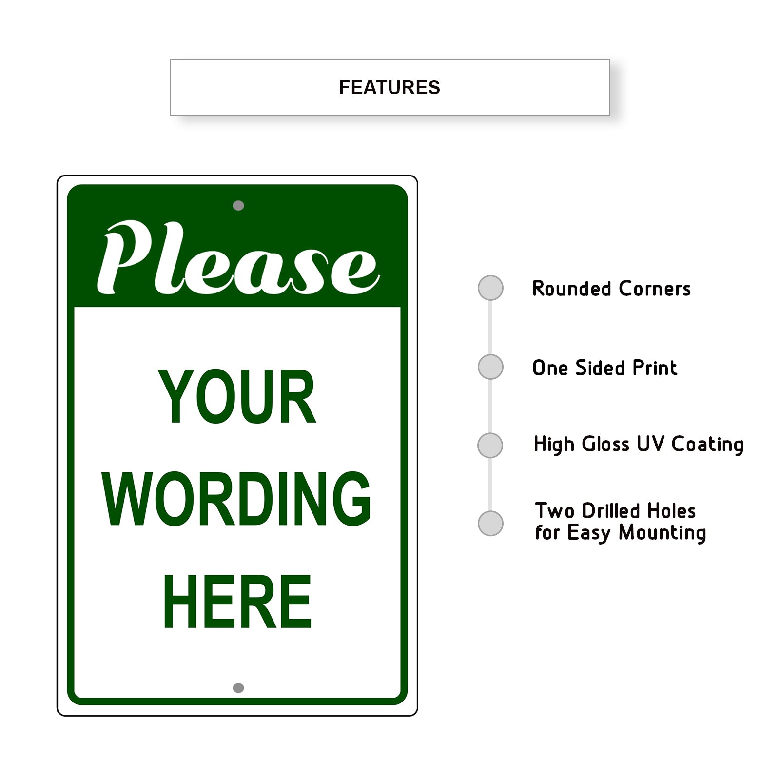 Please Your Wording Here Sign – Sign Fever