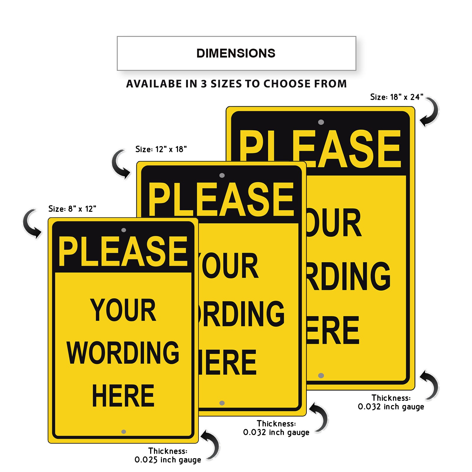 Please You Wording Here Sign - Sign Fever