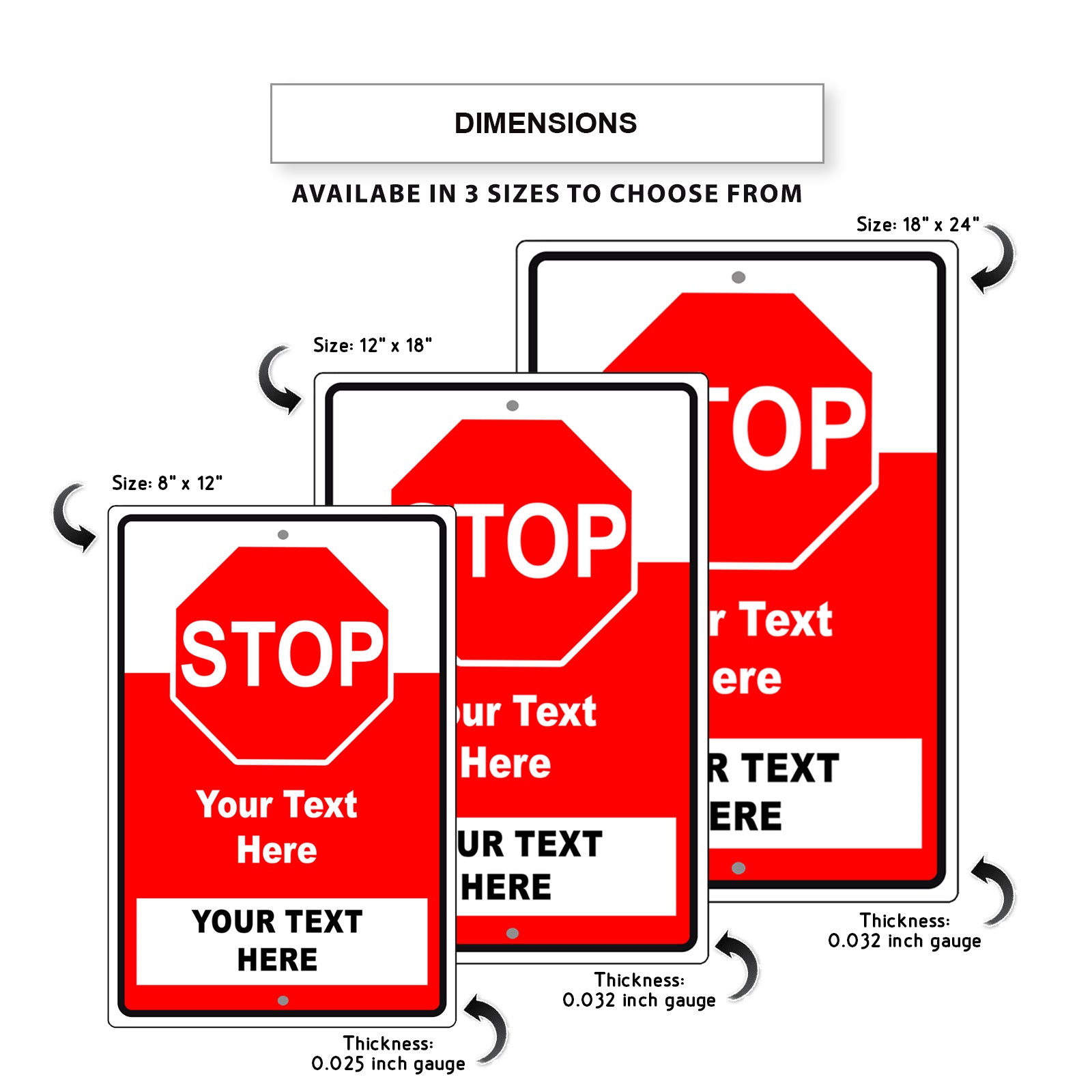 Stop Your Text Here Sign - Sign Fever