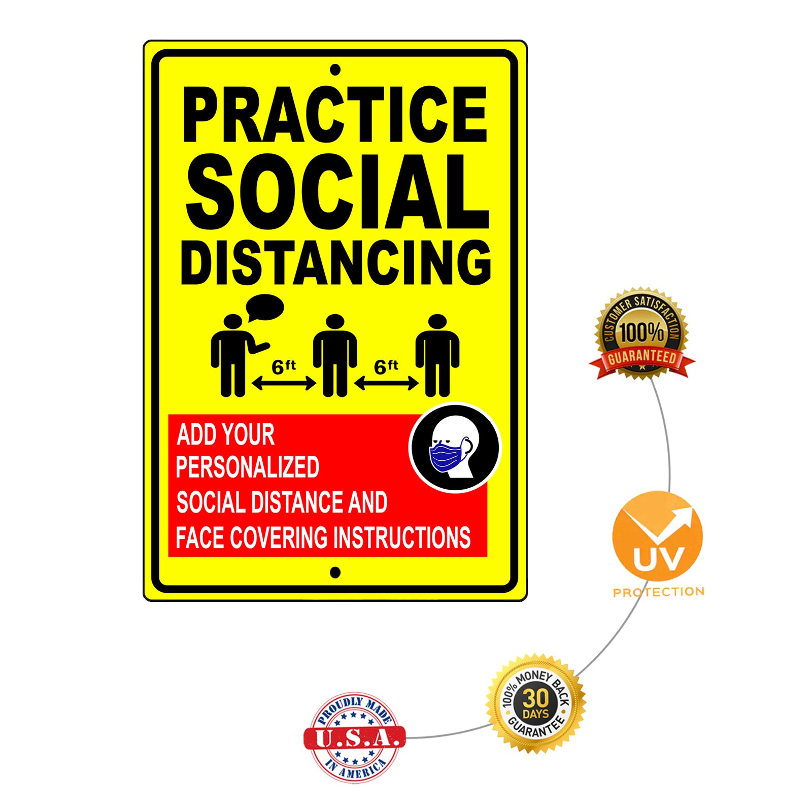 Practice Social Distancing Sign - Sign Fever
