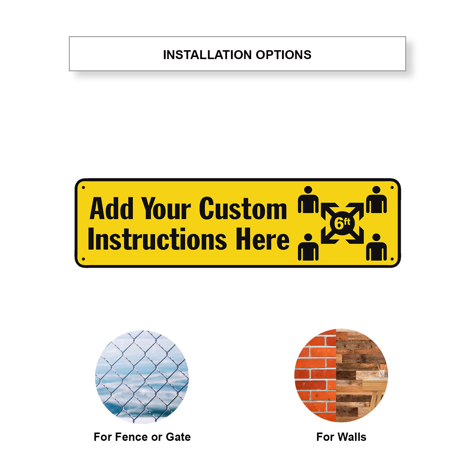 Add Your Custom Instruction Here Sign - Sign Fever