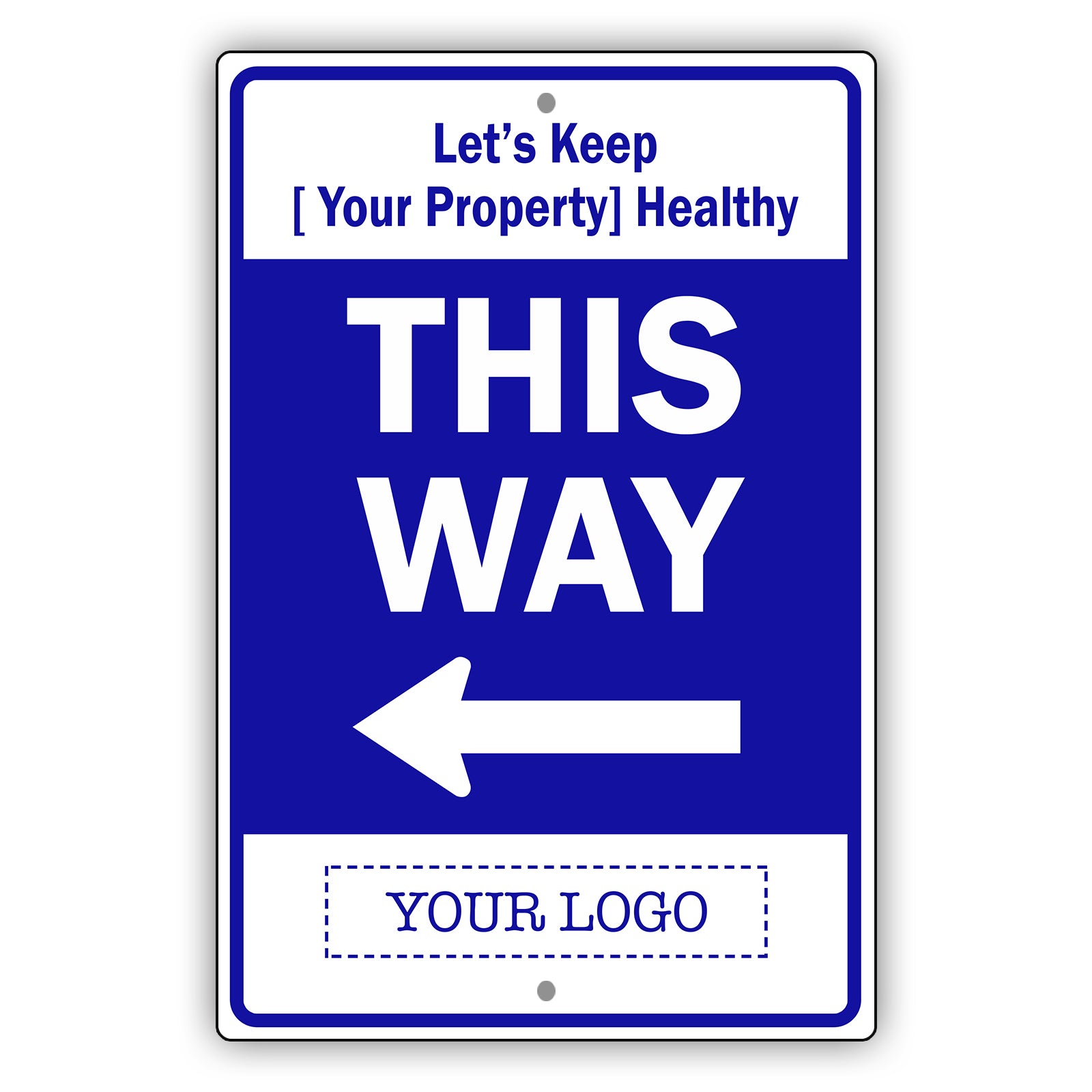 This Way Left Arrow Sign - Sign Fever