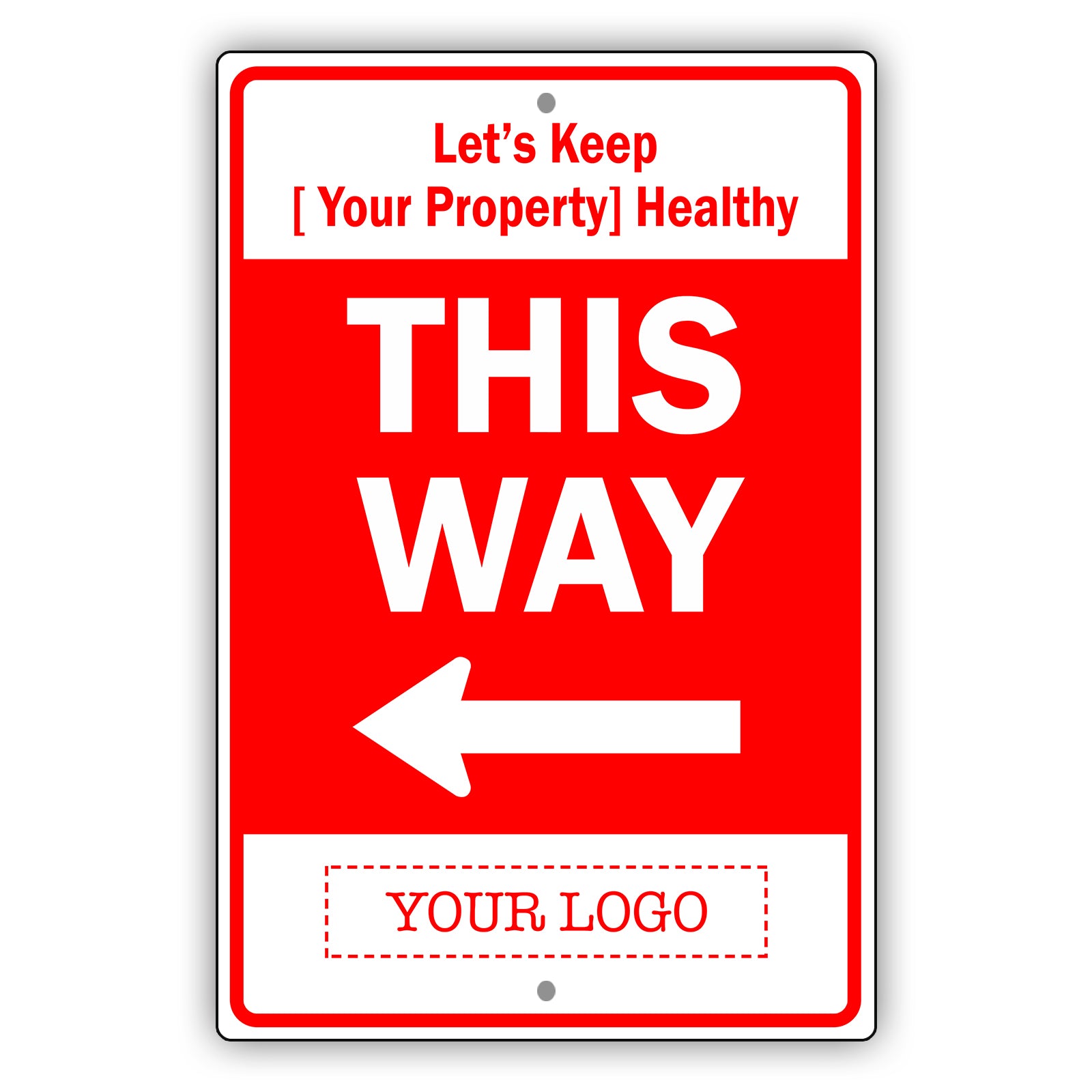 This Way Left Arrow Sign - Sign Fever