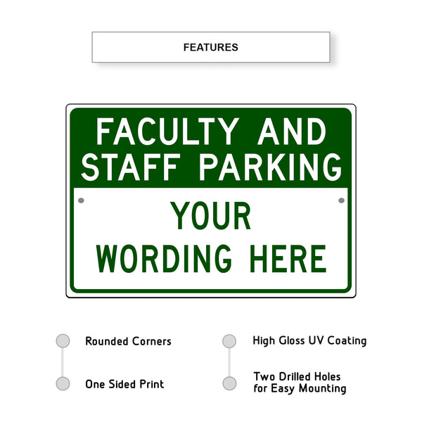 Faculty Amd Staff Parking Sign - Sign Fever