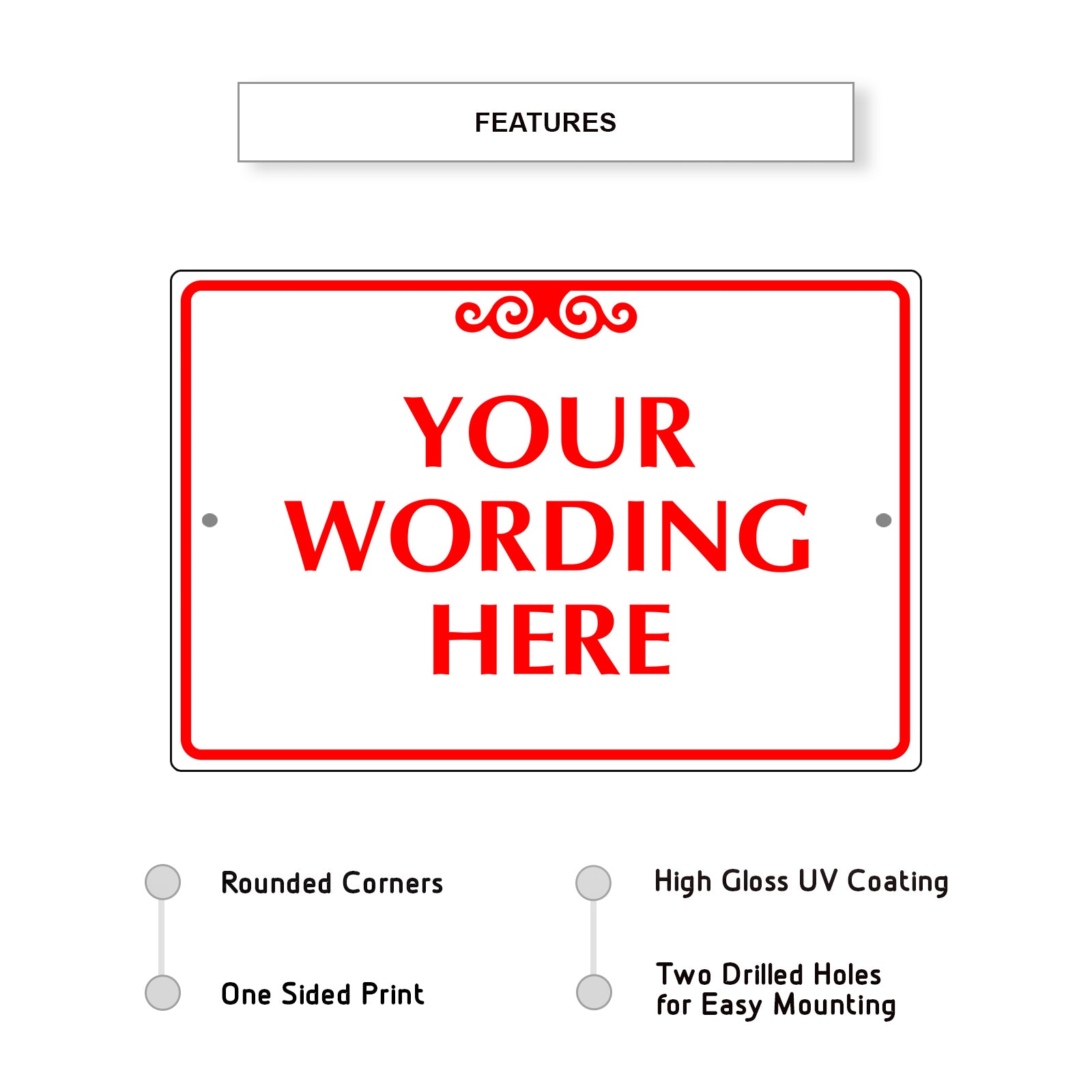 Custom Sign Your Wording Here Sign - Sign Fever