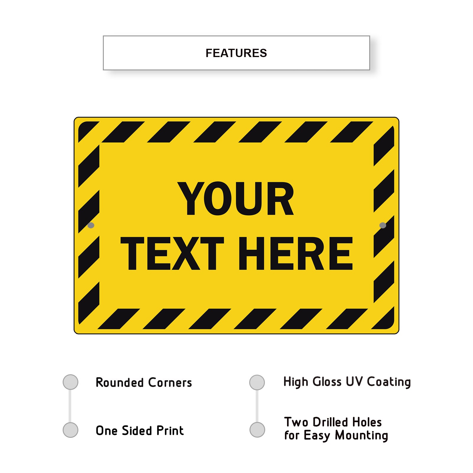 Custom Sign Your Text Here Aluminum Metal Sign - Sign Fever