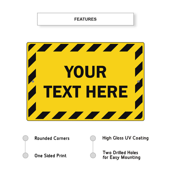 Custom Sign Your Text Here Aluminum Metal Sign - Sign Fever