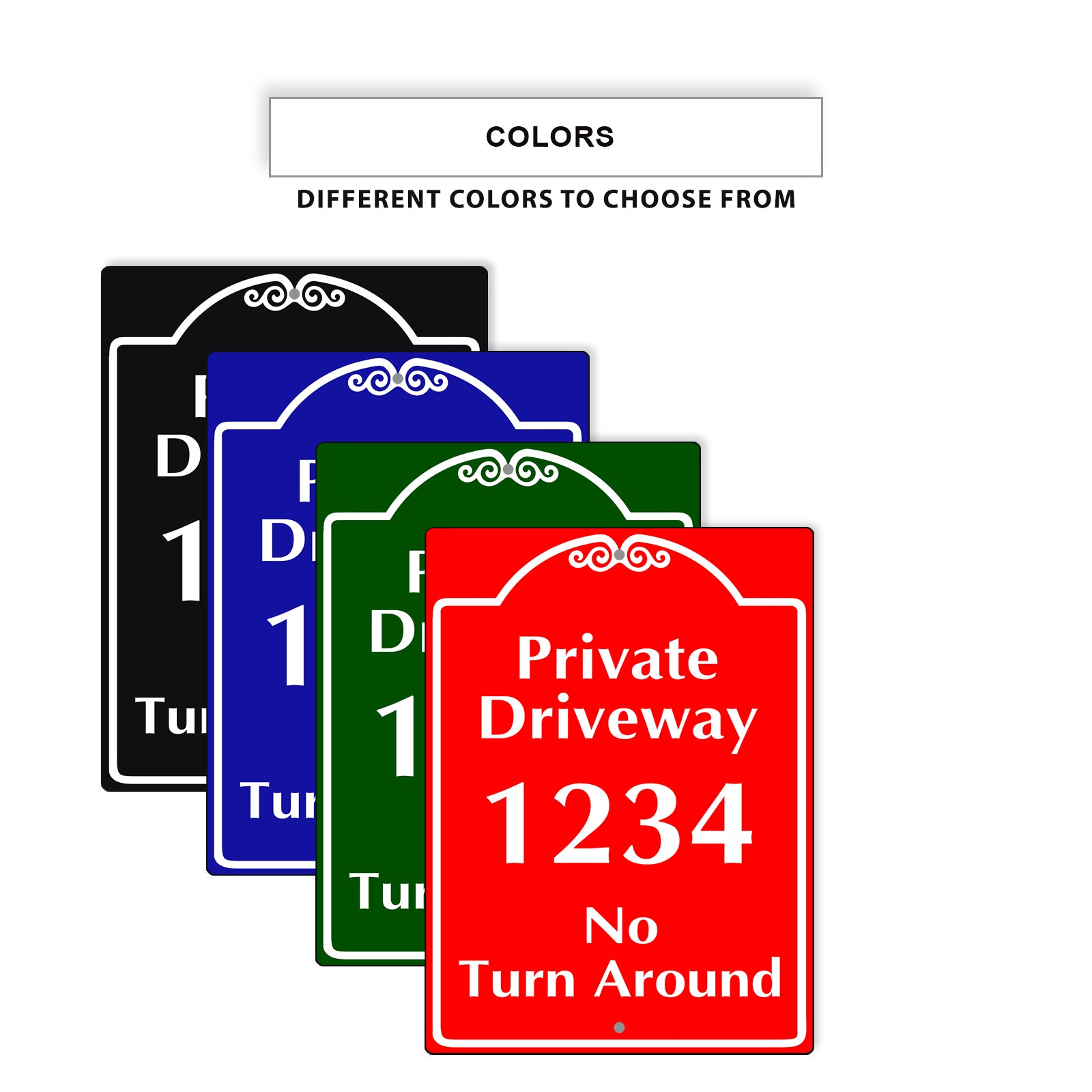 Private DriveWay 1234 Sign - Sign Fever