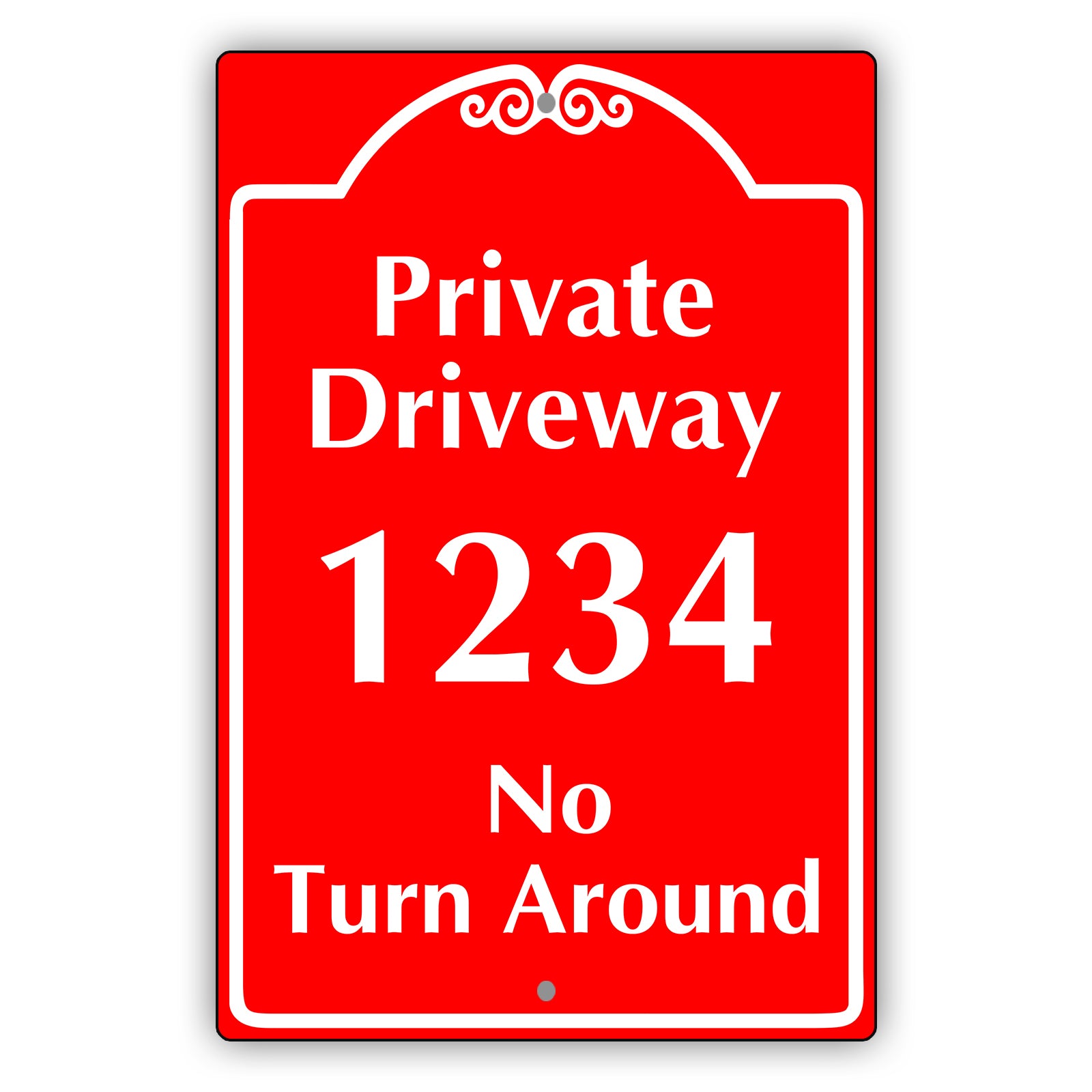Private DriveWay 1234 Sign - Sign Fever