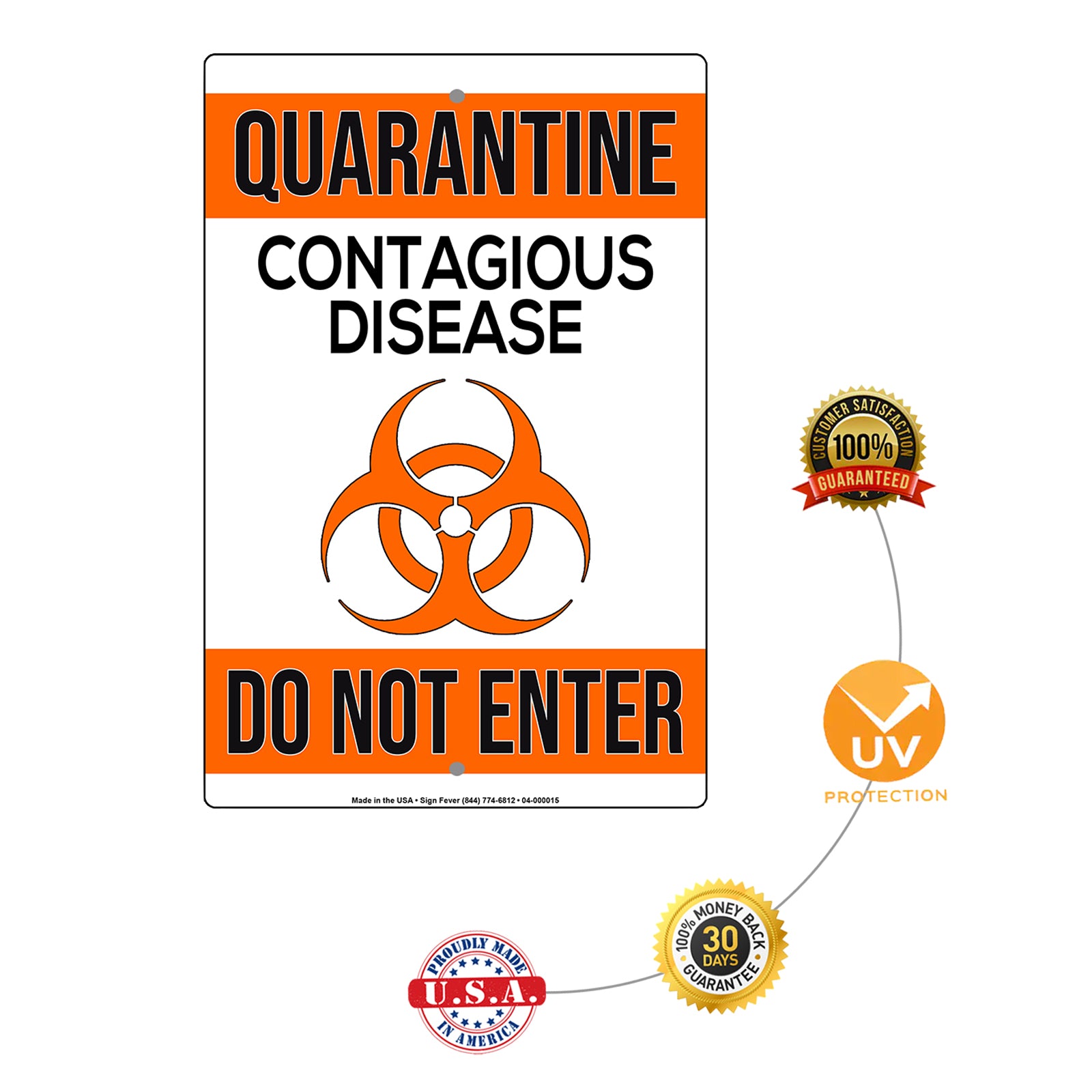 Do Not Enter Quarantine Contagious Disease Coronavirus | Aluminum Sign ...