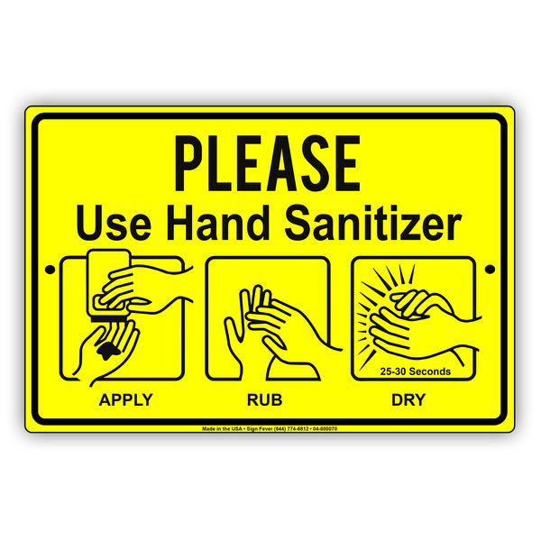 Please Use Hand Sanitizer Coronavirus Covid-19 | Aluminum Sign - Sign Fever
