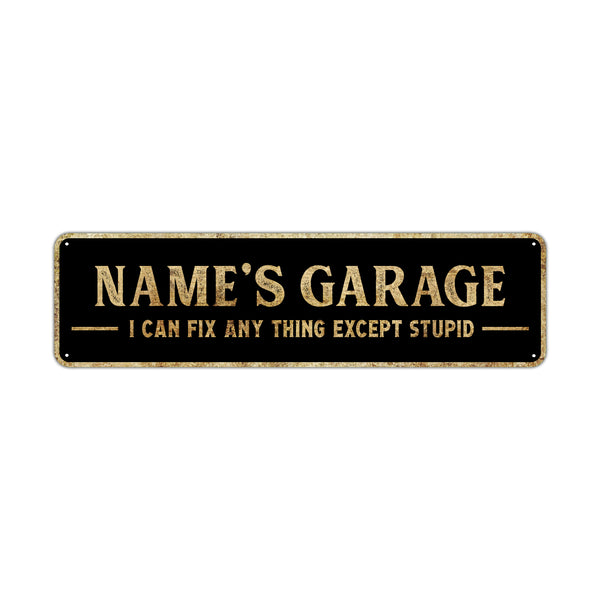 Custom Sign Name's Garage Vintage Sign - Sign Fever
