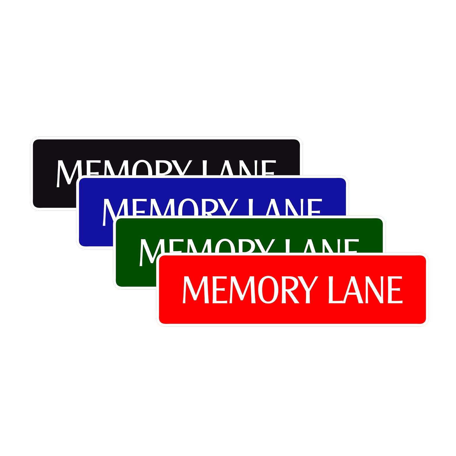 Memory Lane | Metal Street Sign - Sign Fever