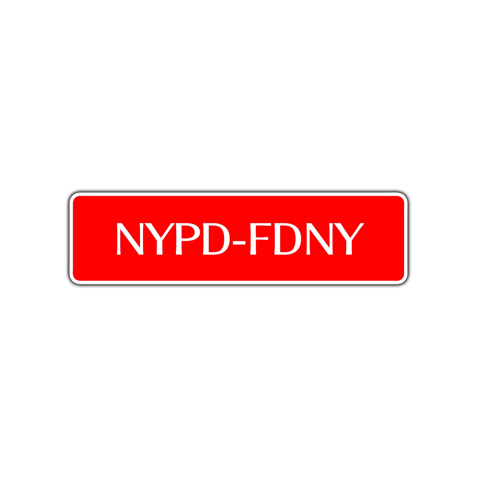 NYPD-FDNY | Metal Street Sign - Sign Fever