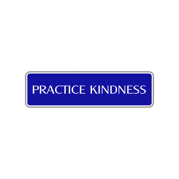 Practice Kindness | Metal Street Sign - Sign Fever