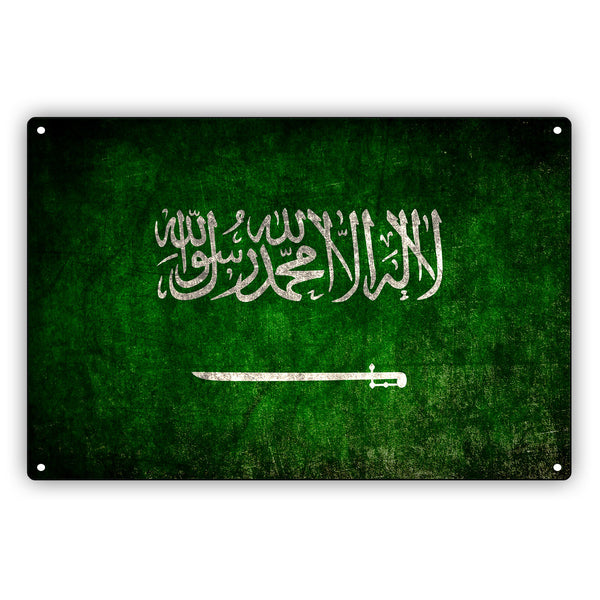 Saudi Arabia Metal Flag Sign | Saudi Pride - Sign Fever