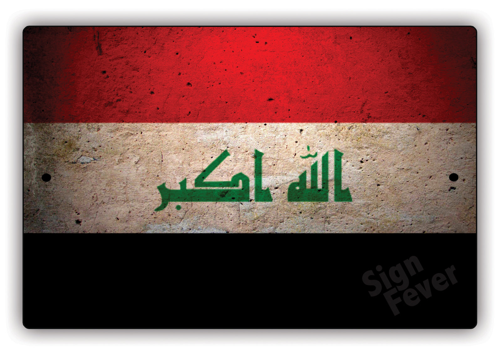 Iraq Country Flag | Novelty Vintage Sign – Sign Fever