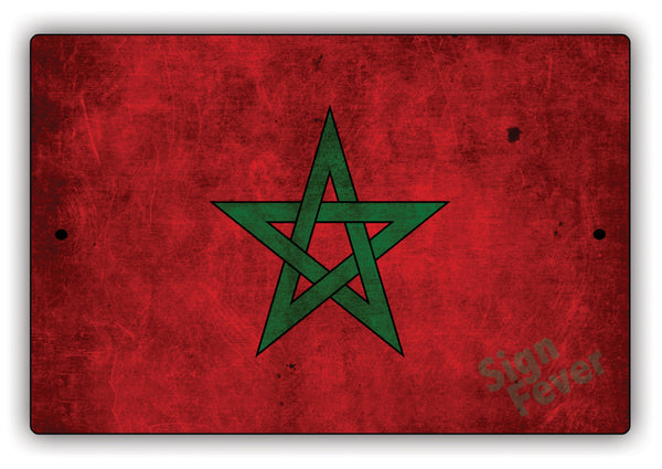 Morocco Country Flag | Novelty Vintage Sign - Sign Fever