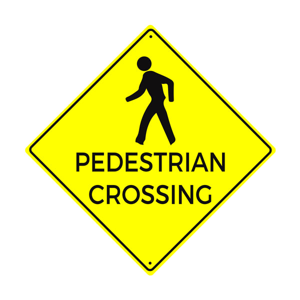 Pedestrians Crossing | Aluminum Diamond Sign - Sign Fever