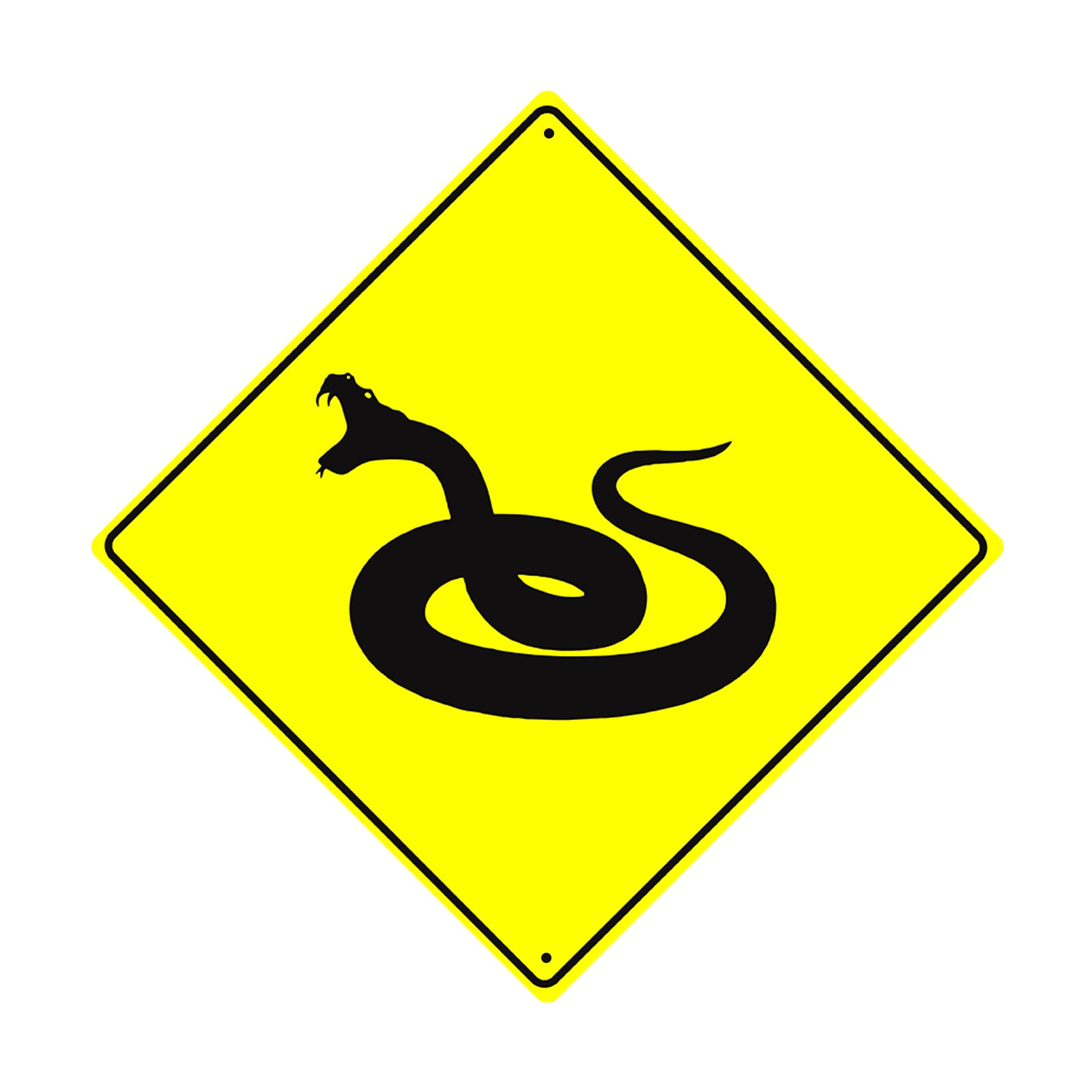 Snake Symbol Crossing | Aluminum Diamond Sign – Sign Fever