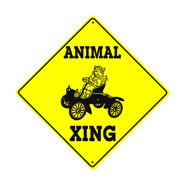 Animal Xing Crossing | Yellow Diamond Sign - Sign Fever