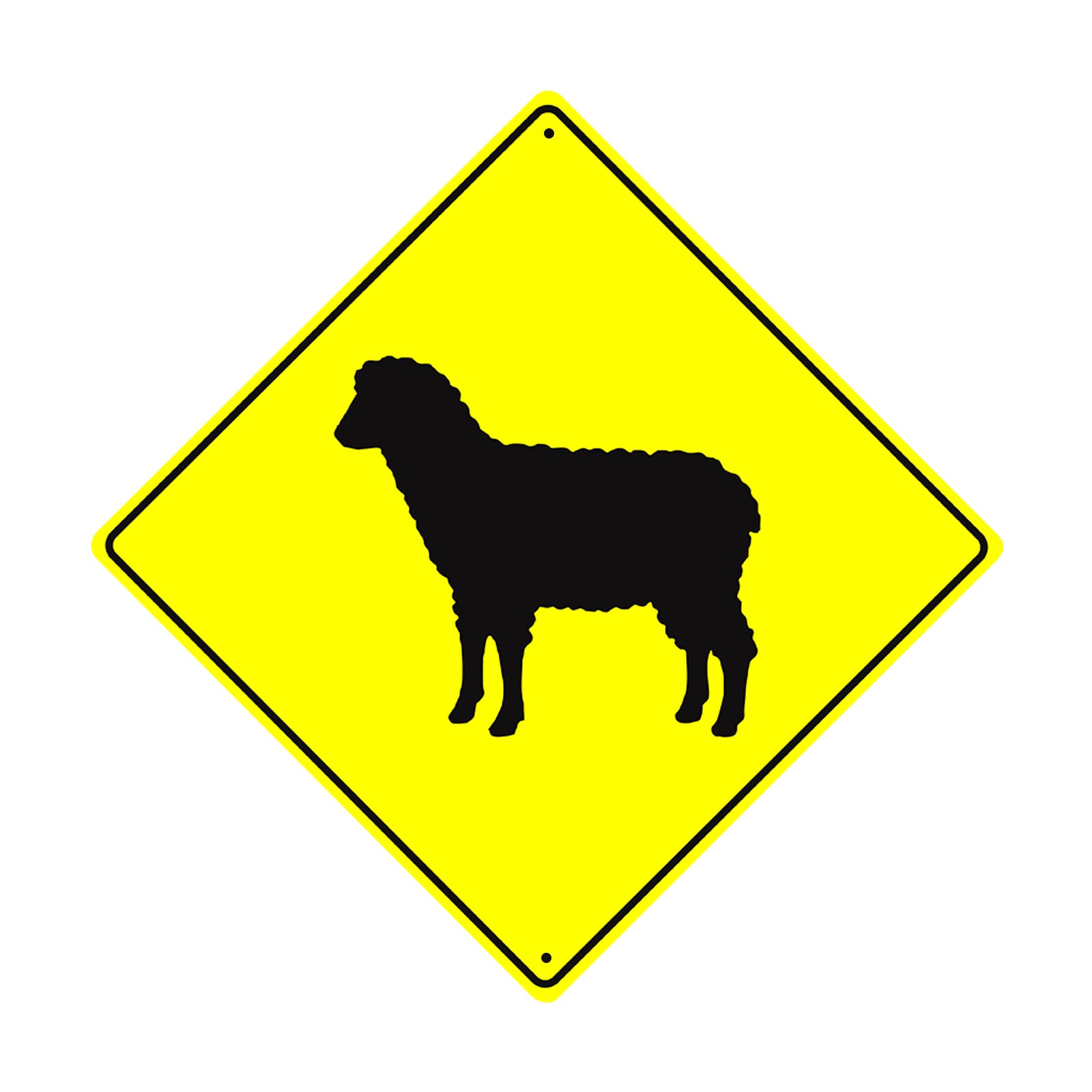 Sheep Crossing | Aluminum Diamond Sign – Sign Fever