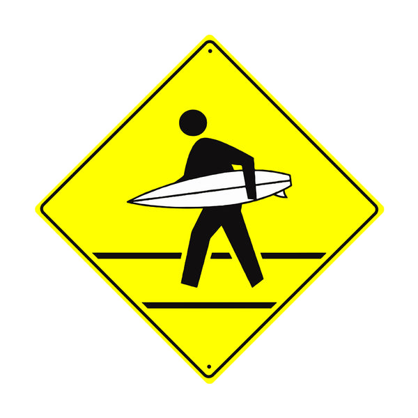 Man with Surfboard Diamond Sign - Sign Fever