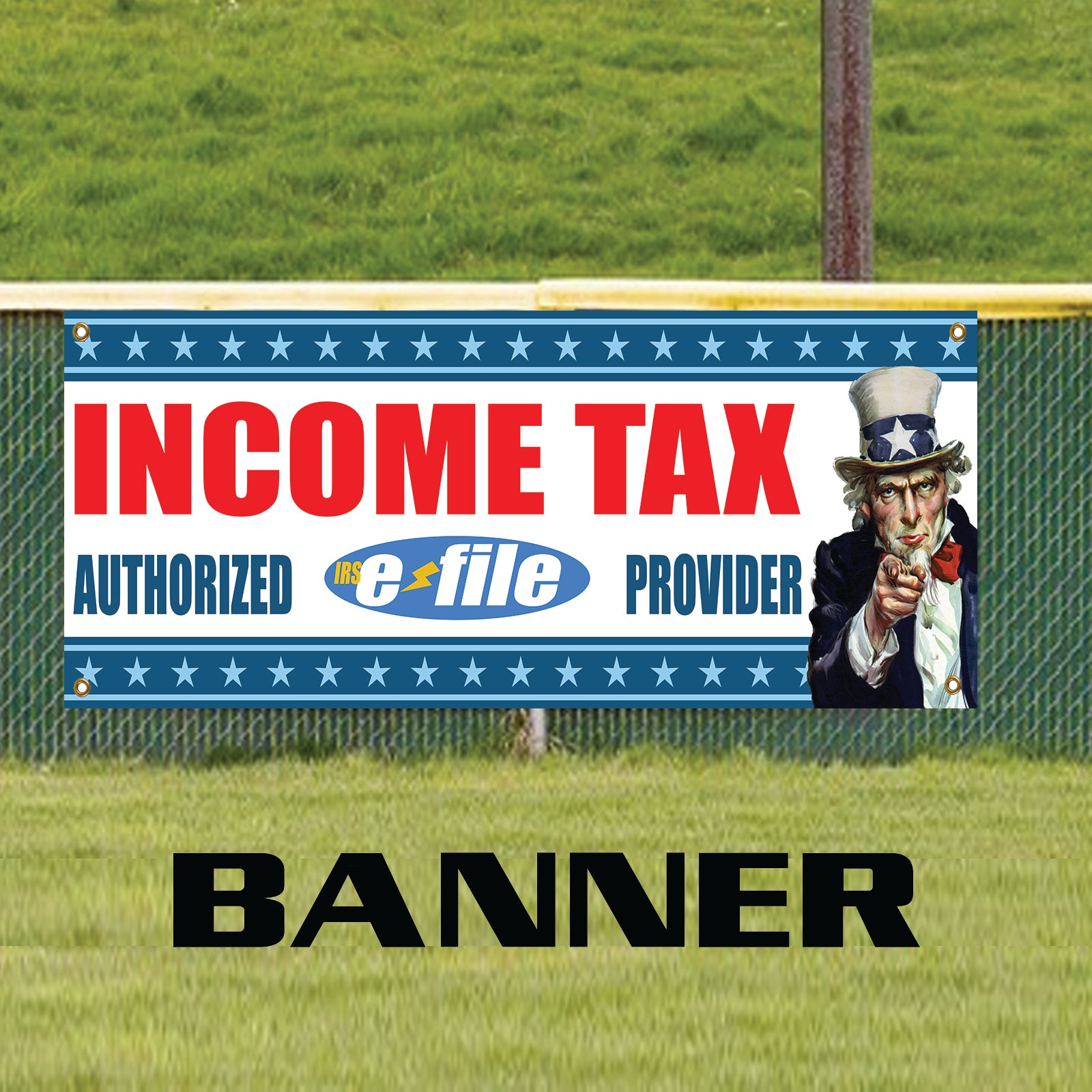 Income Tax Authorized e-file Provider Vinyl | Banner Sign – Sign Fever