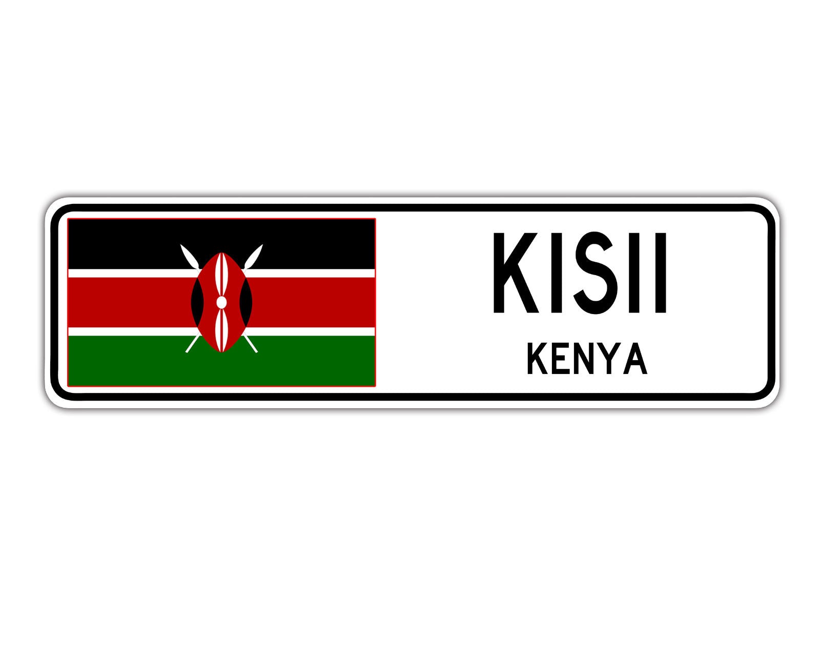 Kisii Kenya Countries City Flag | Aluminum Sign - Sign Fever