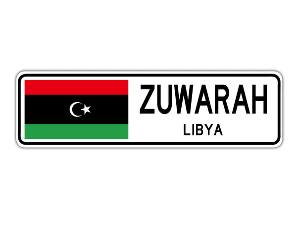 Zuwarah Libya Countries City Flag | Aluminum Sign - Sign Fever