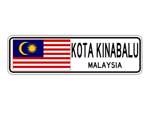 Kota Kinabalu Malaysia Countries City Flag | Aluminum Sign - Sign Fever