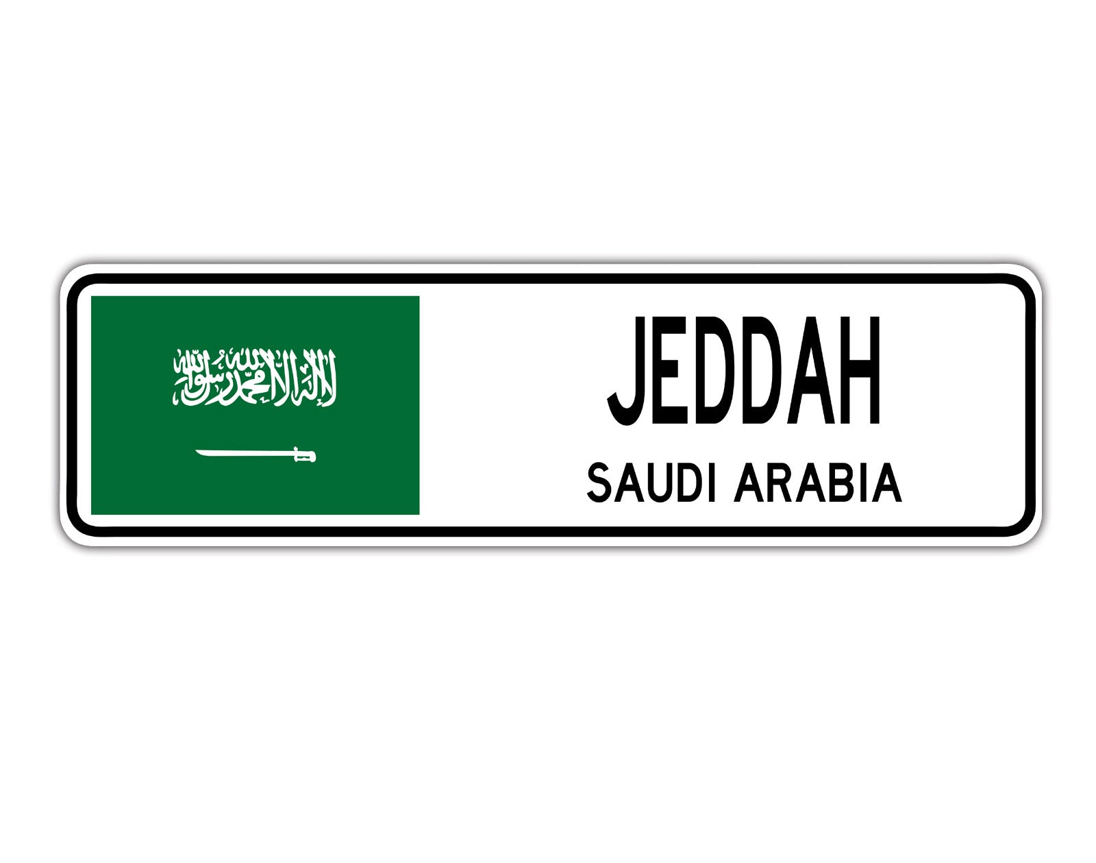 Jeddah Saudi Arabia Countries City Flag | Aluminum Sign - Sign Fever