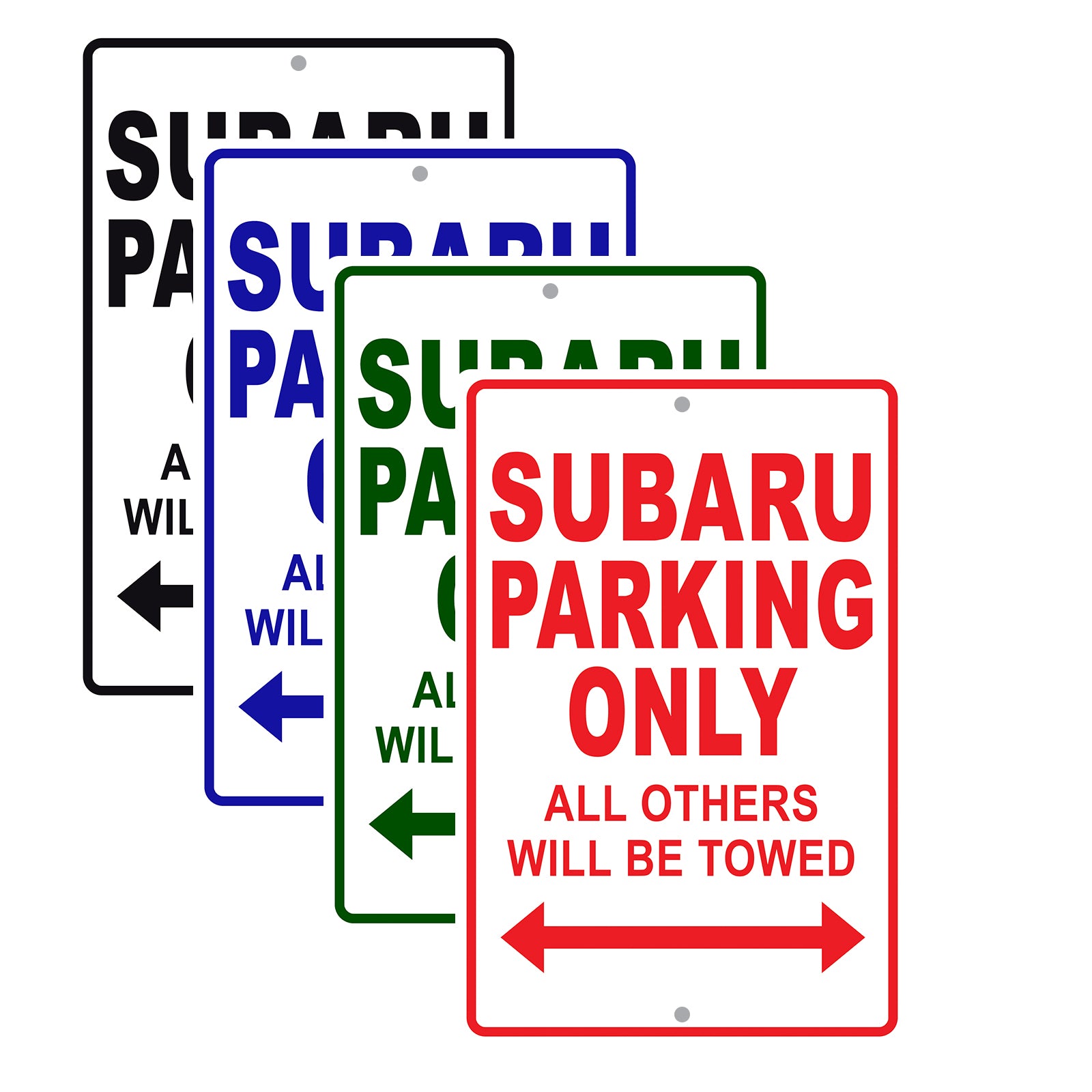 Subaru Parking Only All Others Will Be Towed Aluminum Decor Garage Sign ...