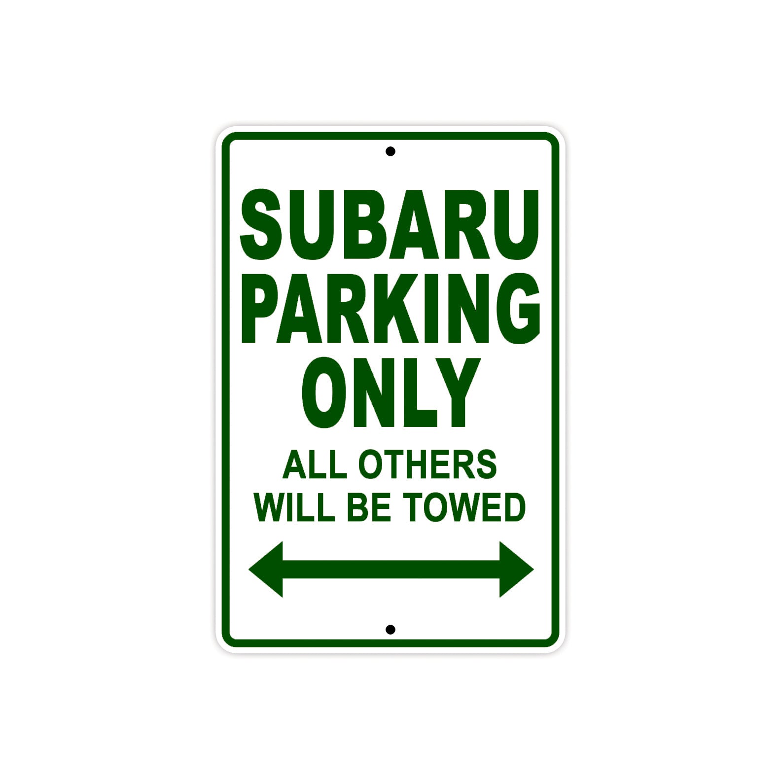 Subaru Parking Only All Others Will Be Towed Aluminum Decor Garage Sign ...