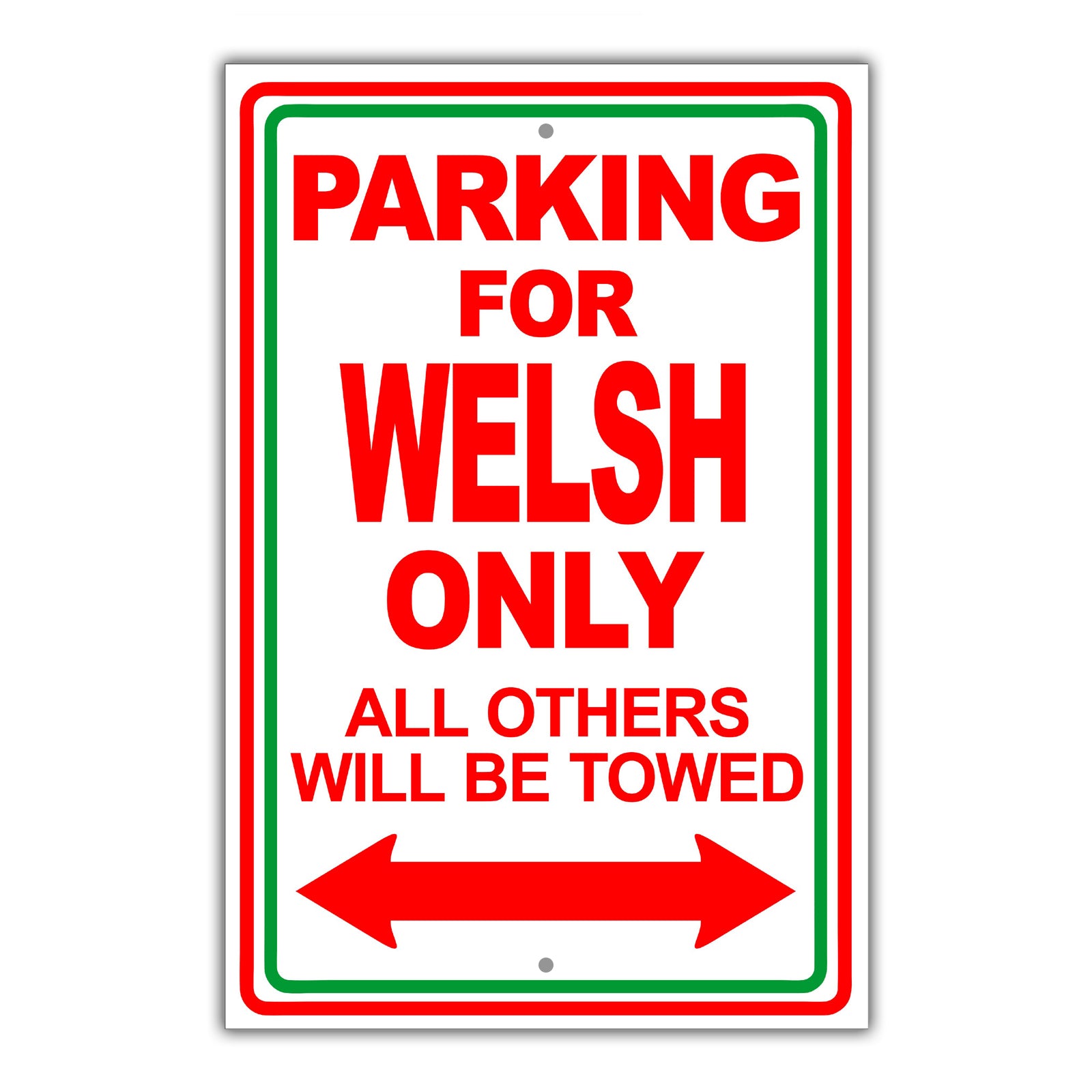 Parking For Welsh Only | Country Parking Sign – Sign Fever