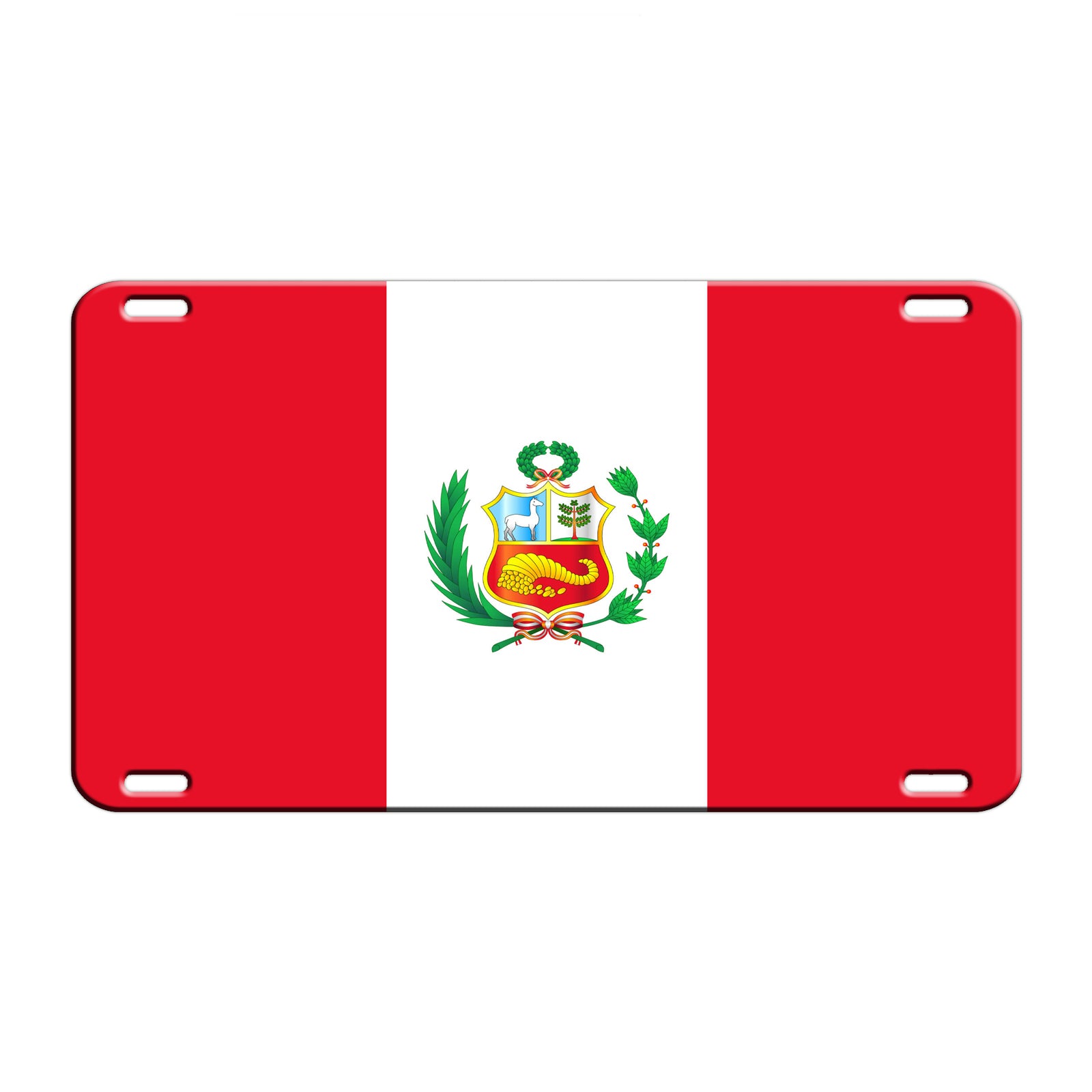 Peru Country Flag | License Plate For Car - Sign Fever